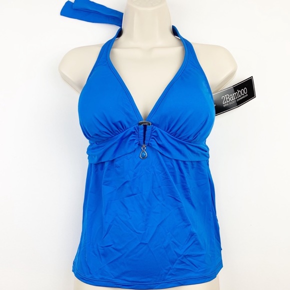 2bamboo | Swim | 2bamboo Royal Blue Halter Tankini Swimsuit Top | Poshmark